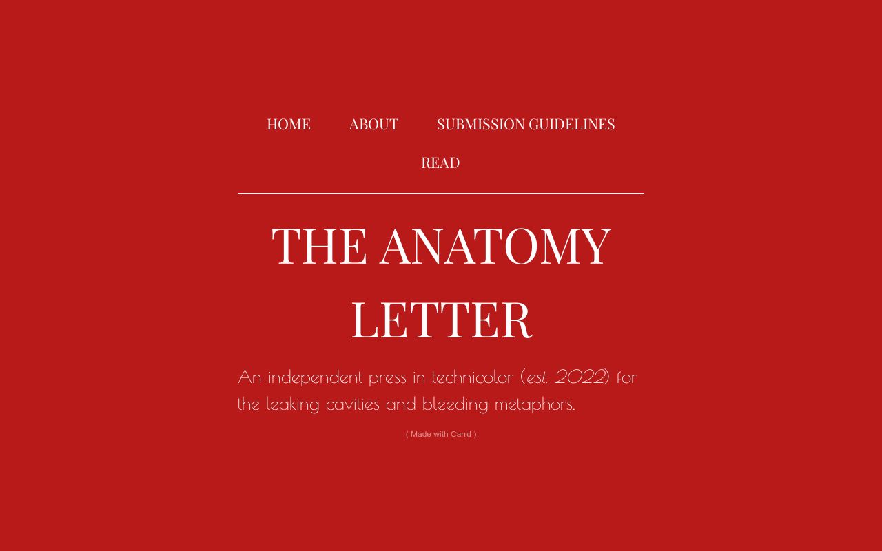 The Anatomy Letter